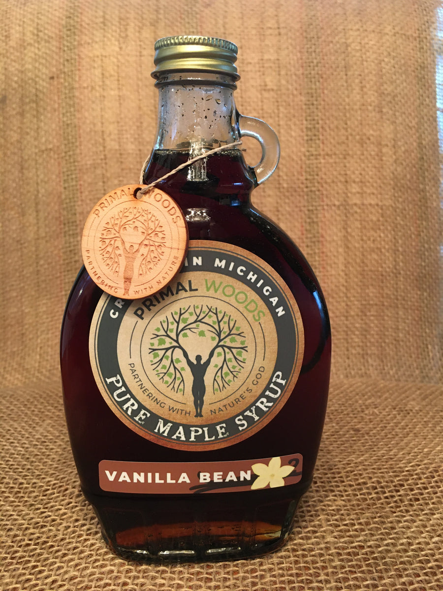Vanilla Bean Infused Dark - Robust Taste Pure Maple Syrup, in 12 oz Gl ...